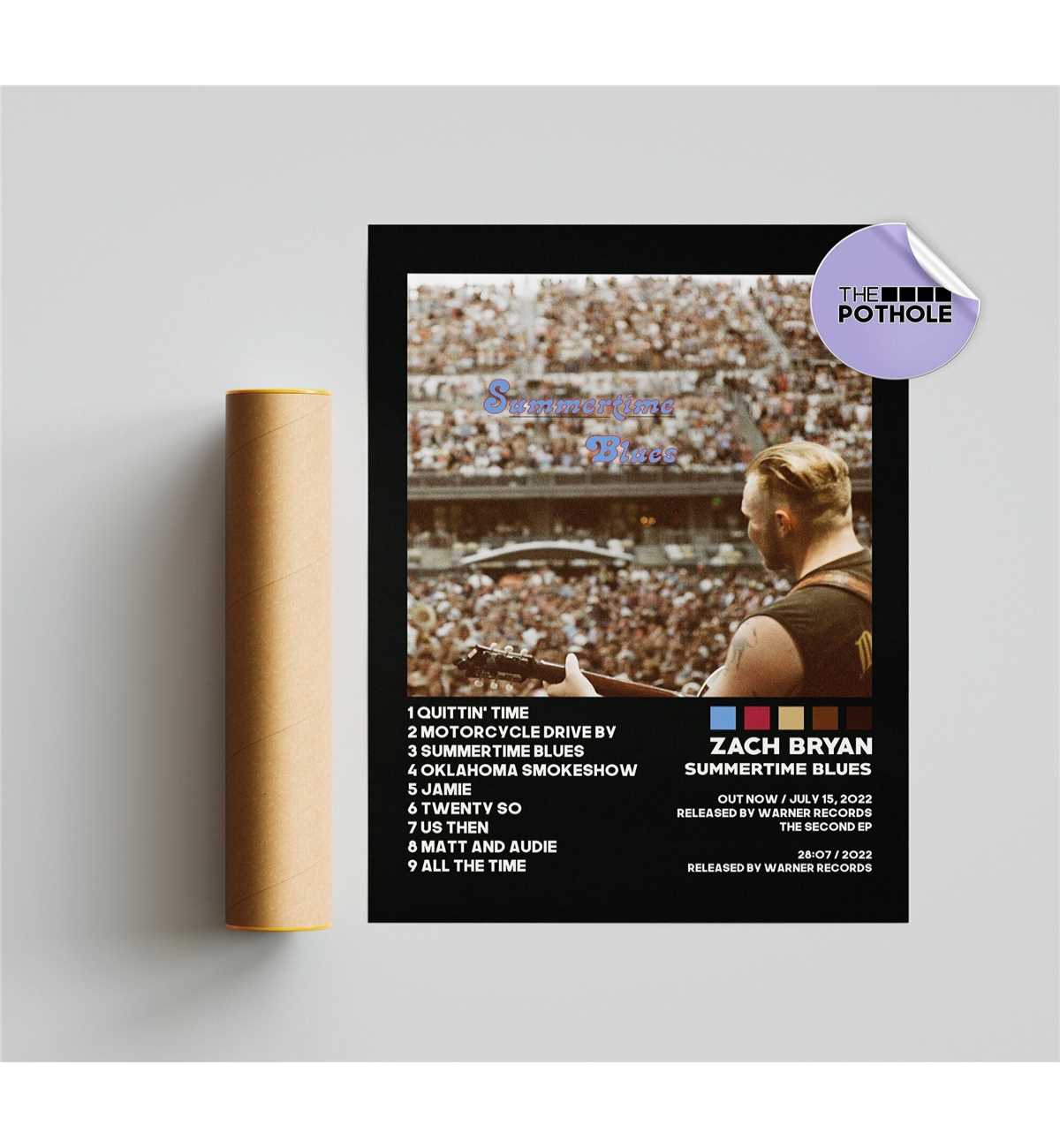 Zach Bryan Posters / Summertime Blues Poster / - Inspire Uplift