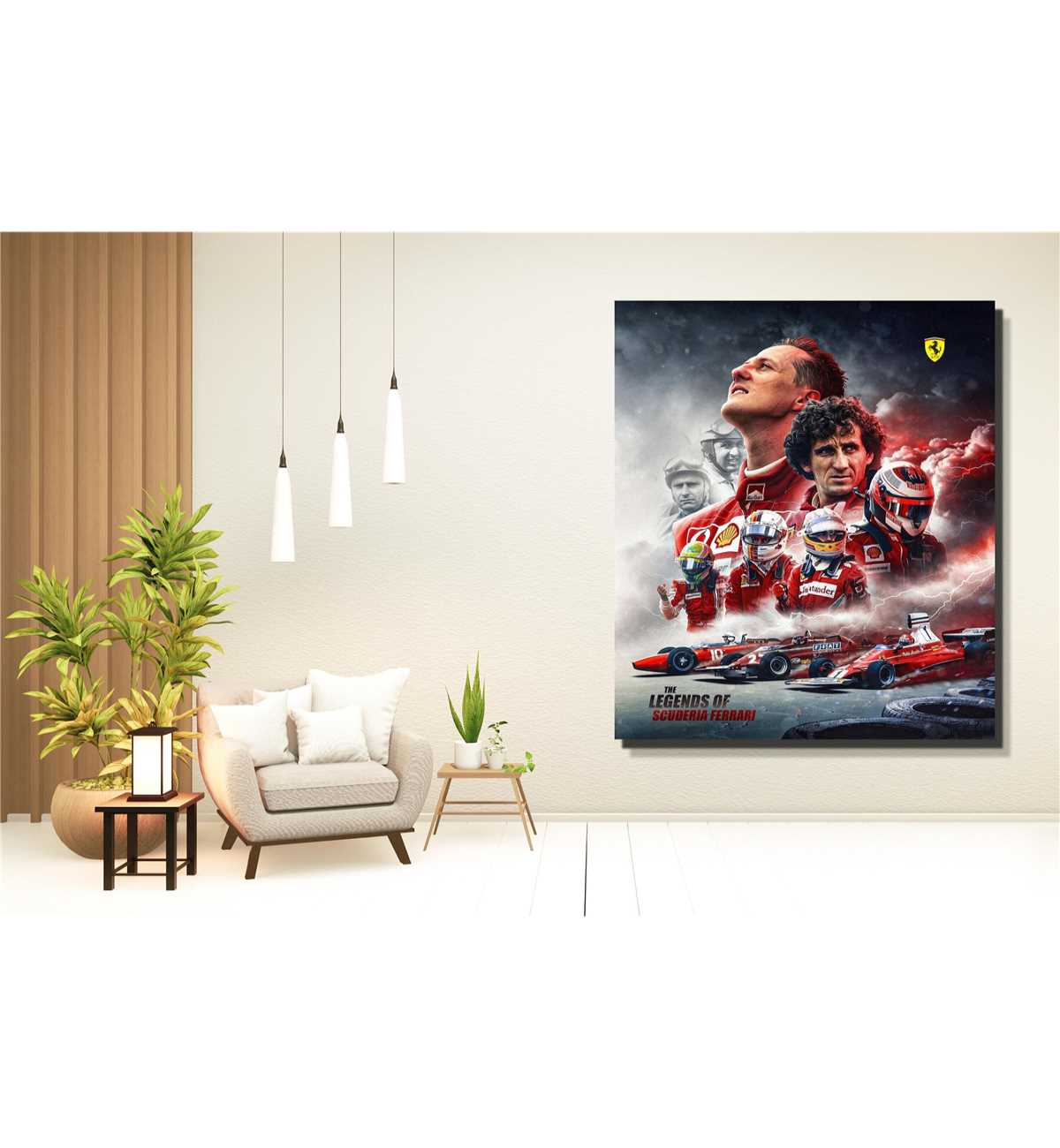 Sebastian Vettel Poster,The Legends Of Scuderia Ferrari Canv | Inspire ...