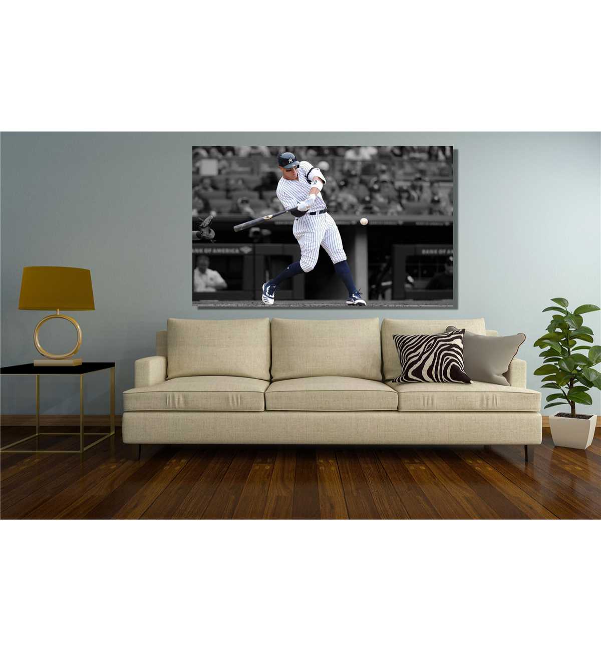 Aaron Judge Canvas, Baseball Legend, 62 Record Home | Inspire Uplift
