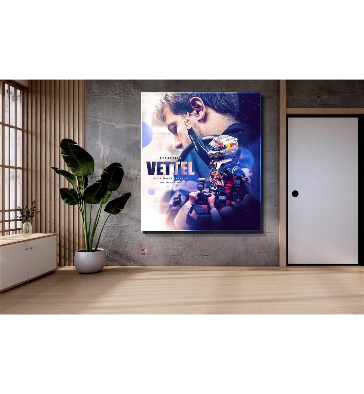 Sebastian Vettel Poster,The Legends Of Scuderia Ferrari Canv | Inspire ...