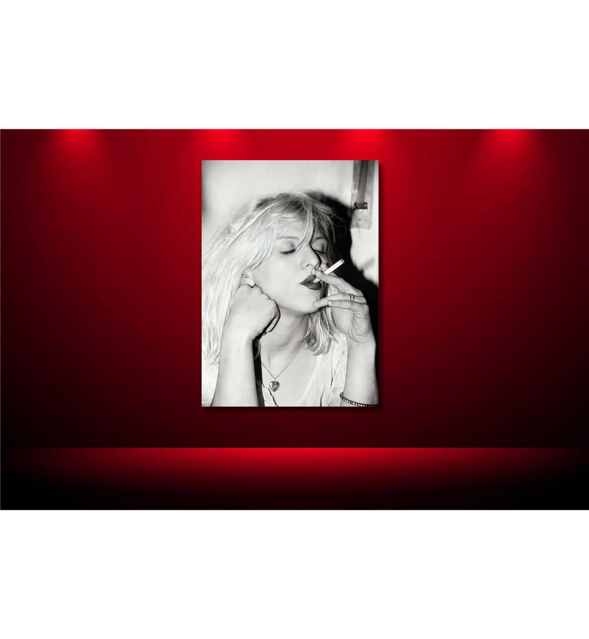 Courtney Love Smoking Poster, Courtney Love Wall Art, - Inspire Uplift