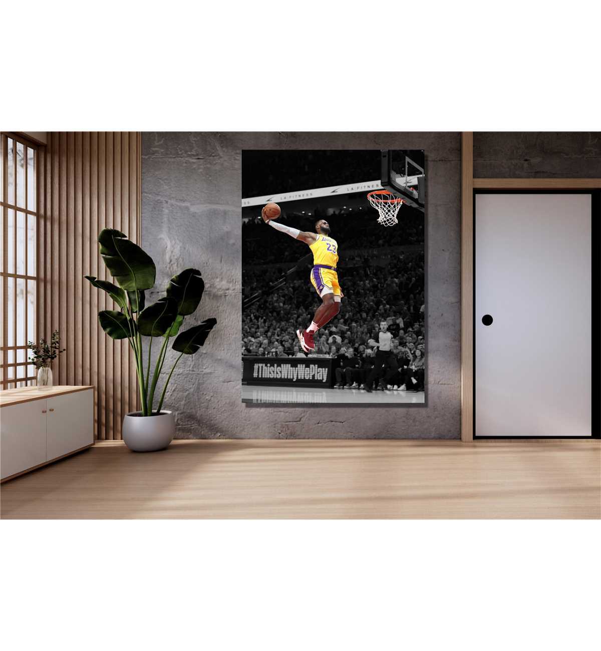 Lebron James Dunk Canvas Wall Art,Lebron James Poster,Lebron | Inspire ...