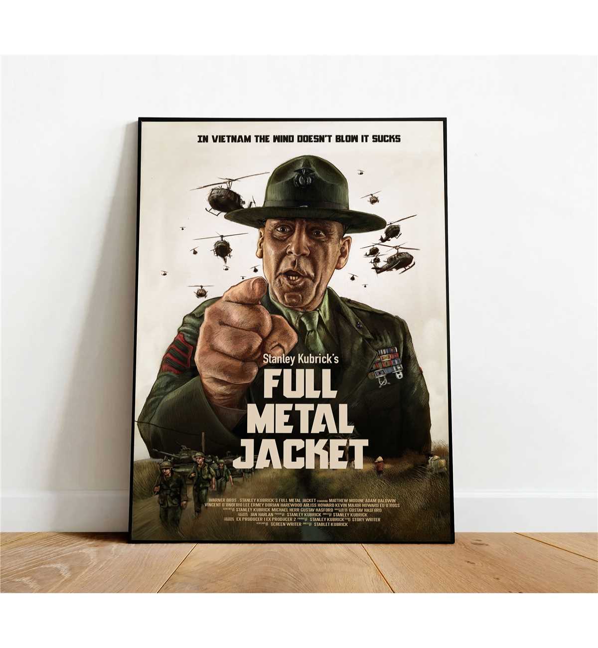 Full Metal Jacket Poster, Canvas Wall Art, Rolled | Inspire Uplift