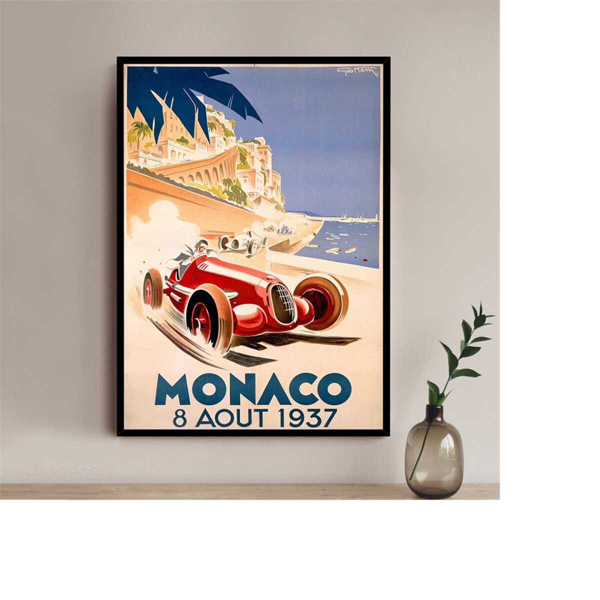 Vintage Monaco 8 August 1937 Poster Poster - High quality Ca | Inspire ...