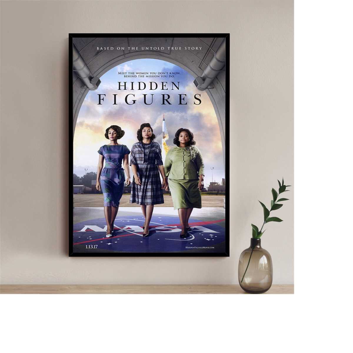 Hidden Figures Movie Poster- High quality Canvas art print - | Inspire ...