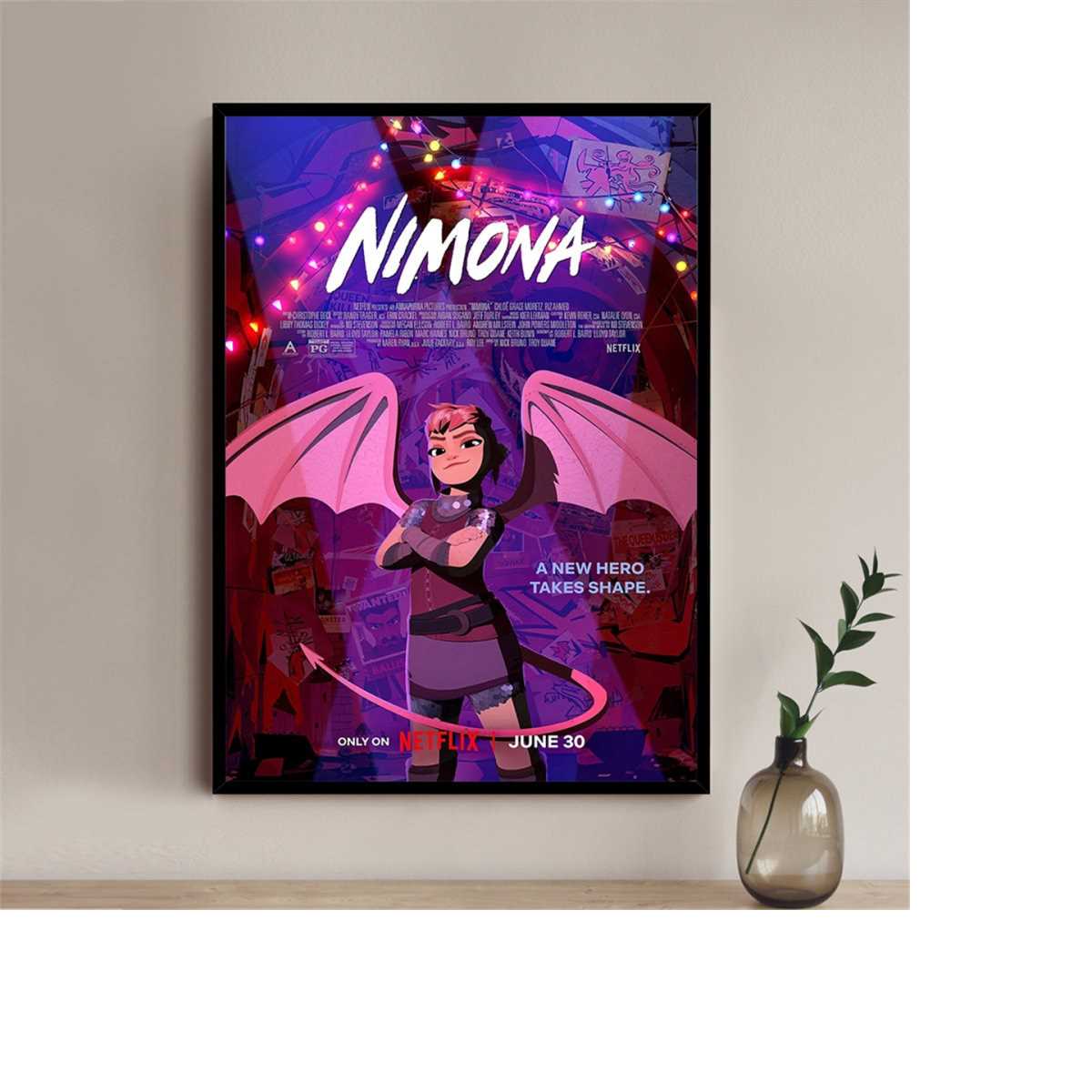 NIMONA 2023 Movie Poster - High quality Canvas art print - R | Inspire ...