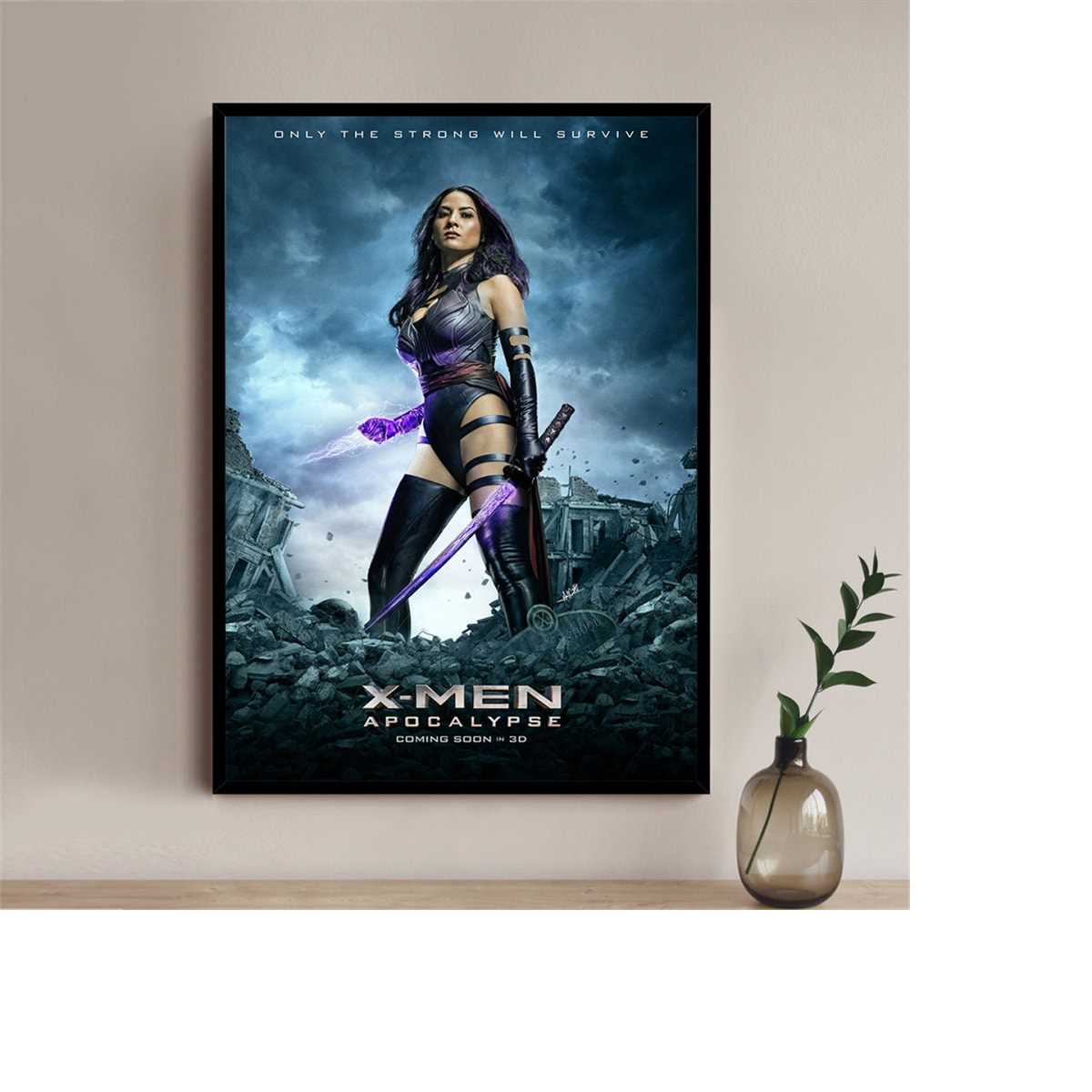 X-Men Apocalypse Psylocke Movie Poster - High quality Canvas | Inspire ...