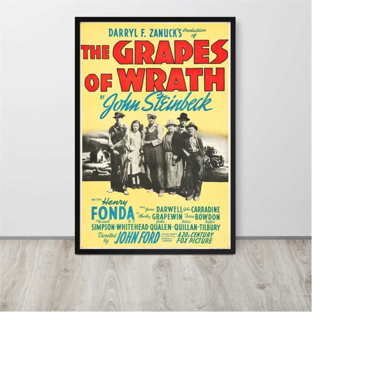 The Grapes of Wrath (1940) Vintage Movie Poster | Inspire Uplift