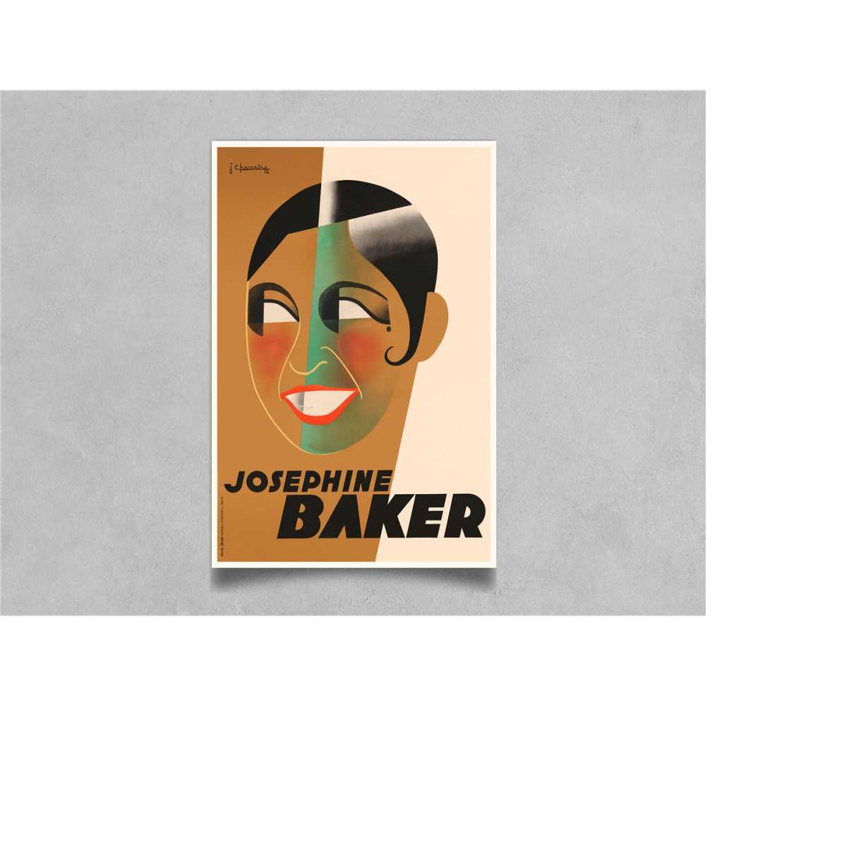 Josephine Baker Par Jean Chassaing Art Print - Vintage Iconi | Inspire ...