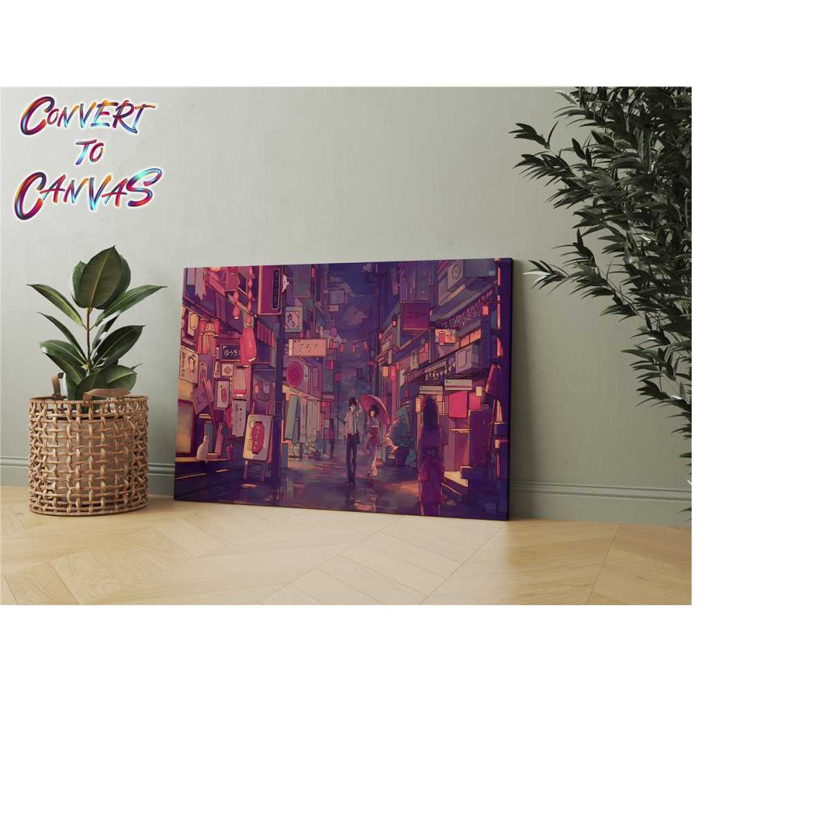 Lo-fi Style Canvas,Lofi Bedroom Canvas_Lofi Art_Lo-fi_Anime | Inspire ...