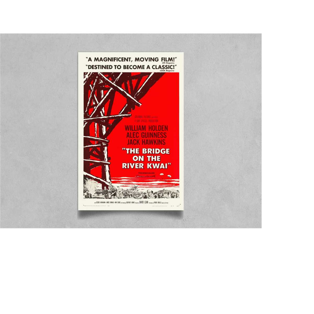The Bridge on the River Kwai Style A Poster - Classic War Fi | Inspire ...