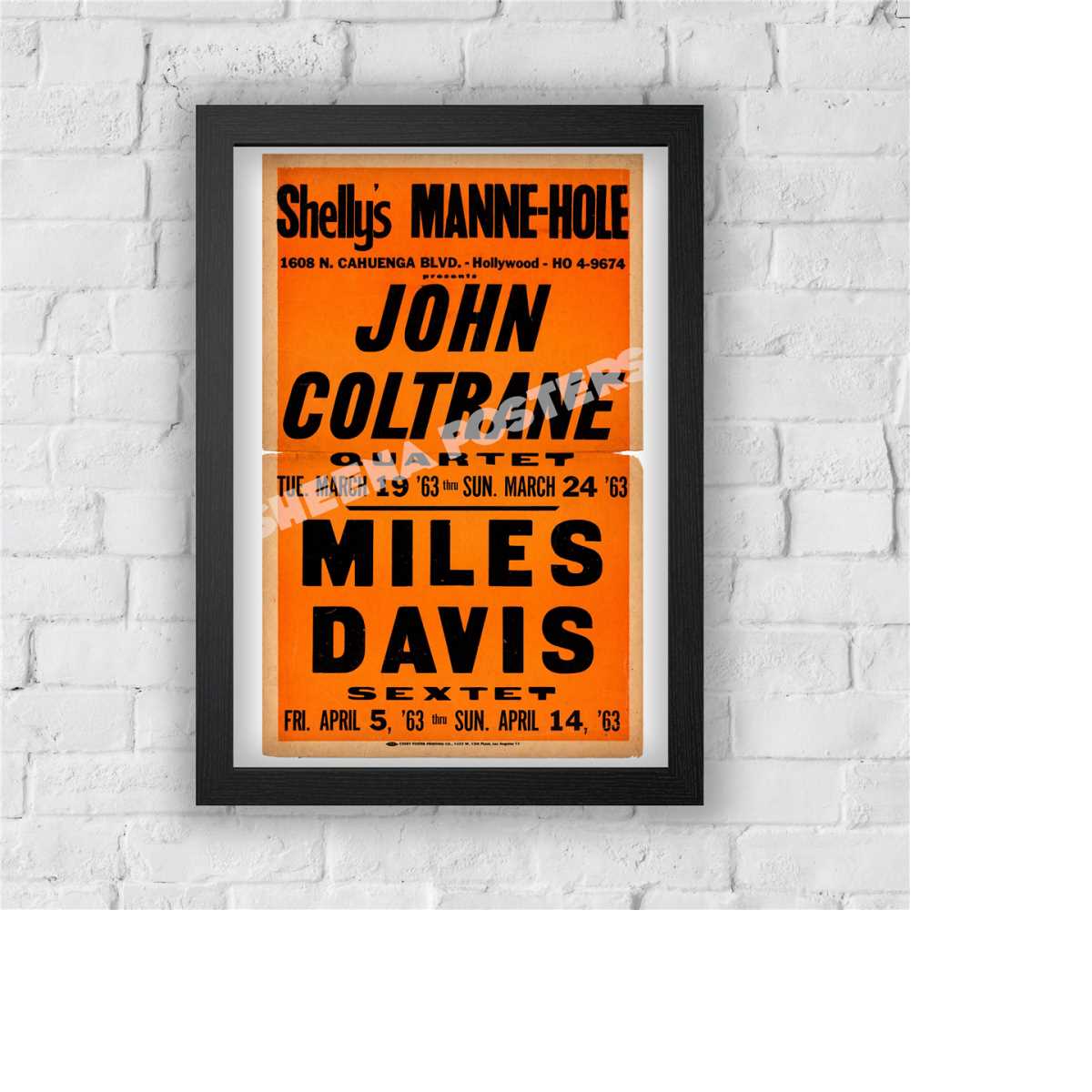 John Coltrane Miles Davis Concert Print Vintage Advert Vinta | Inspire ...