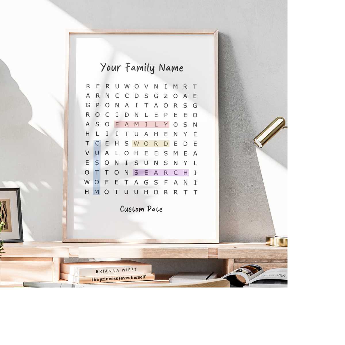Custom Word Search Poster, Personalized Word Search Download | Inspire ...