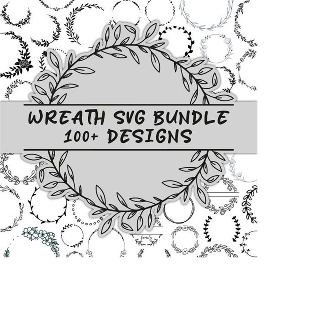 Wreath Svg Bundle, Floral Wreath Svg, Cricut Cut Files, Circ | Inspire ...