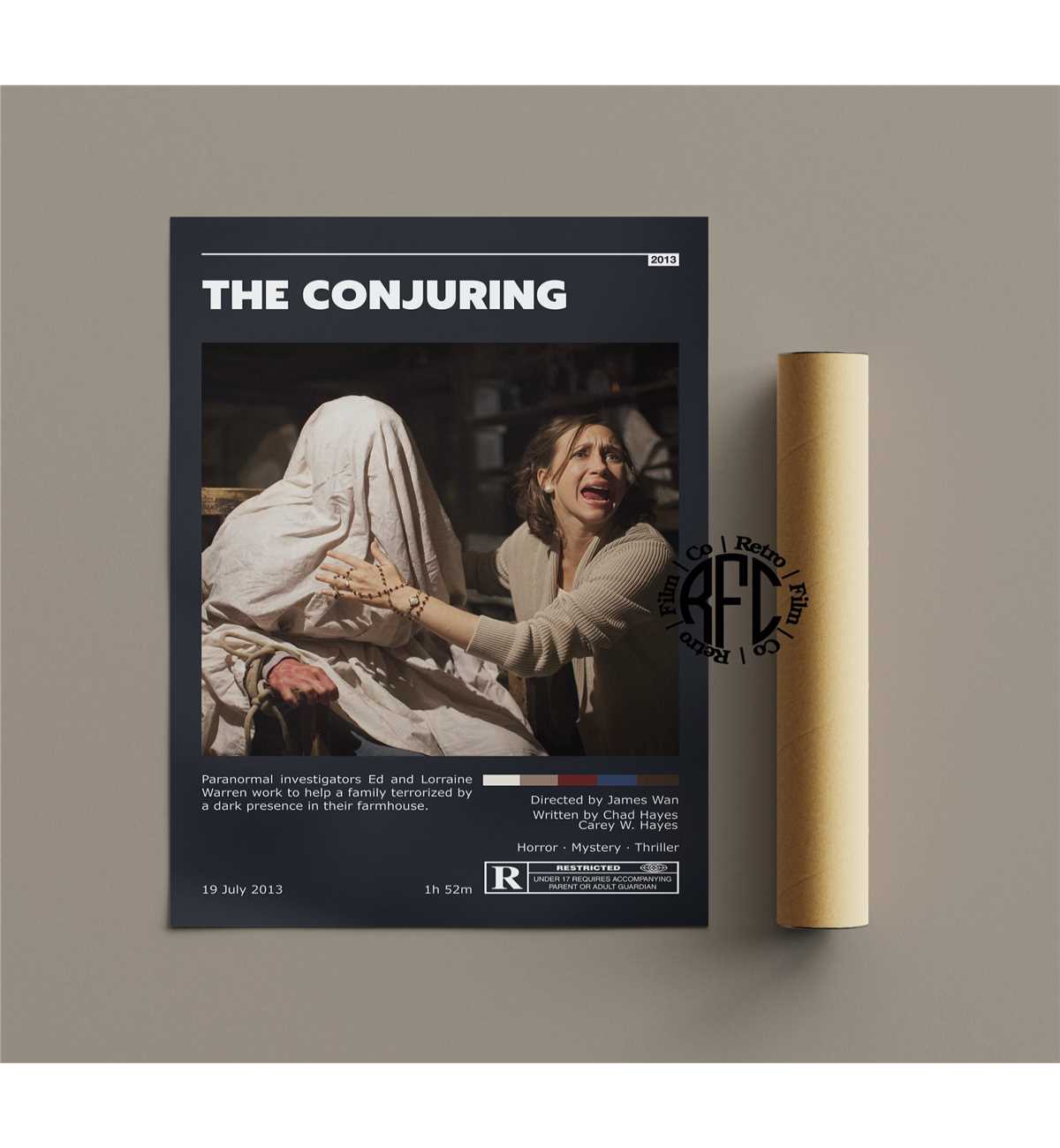The Conjuring Retro Vintage Poster | Minimalist Movie | Inspire Uplift