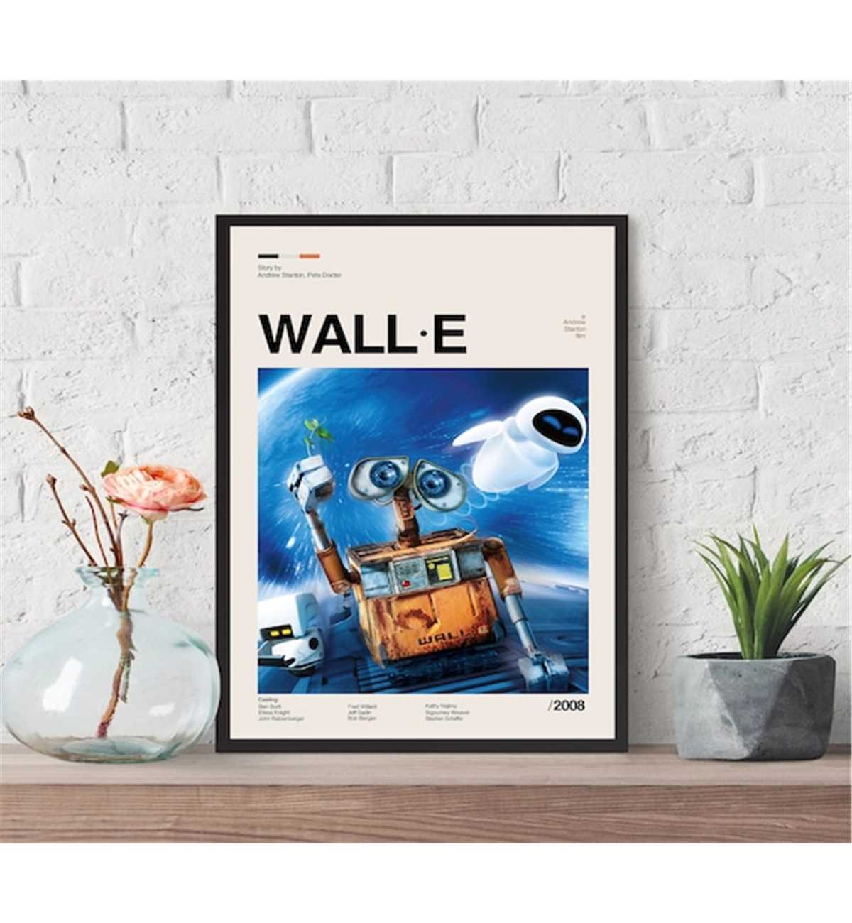 Wall E Movie Poster, Wall E Print, Minimalist | Inspire Uplift