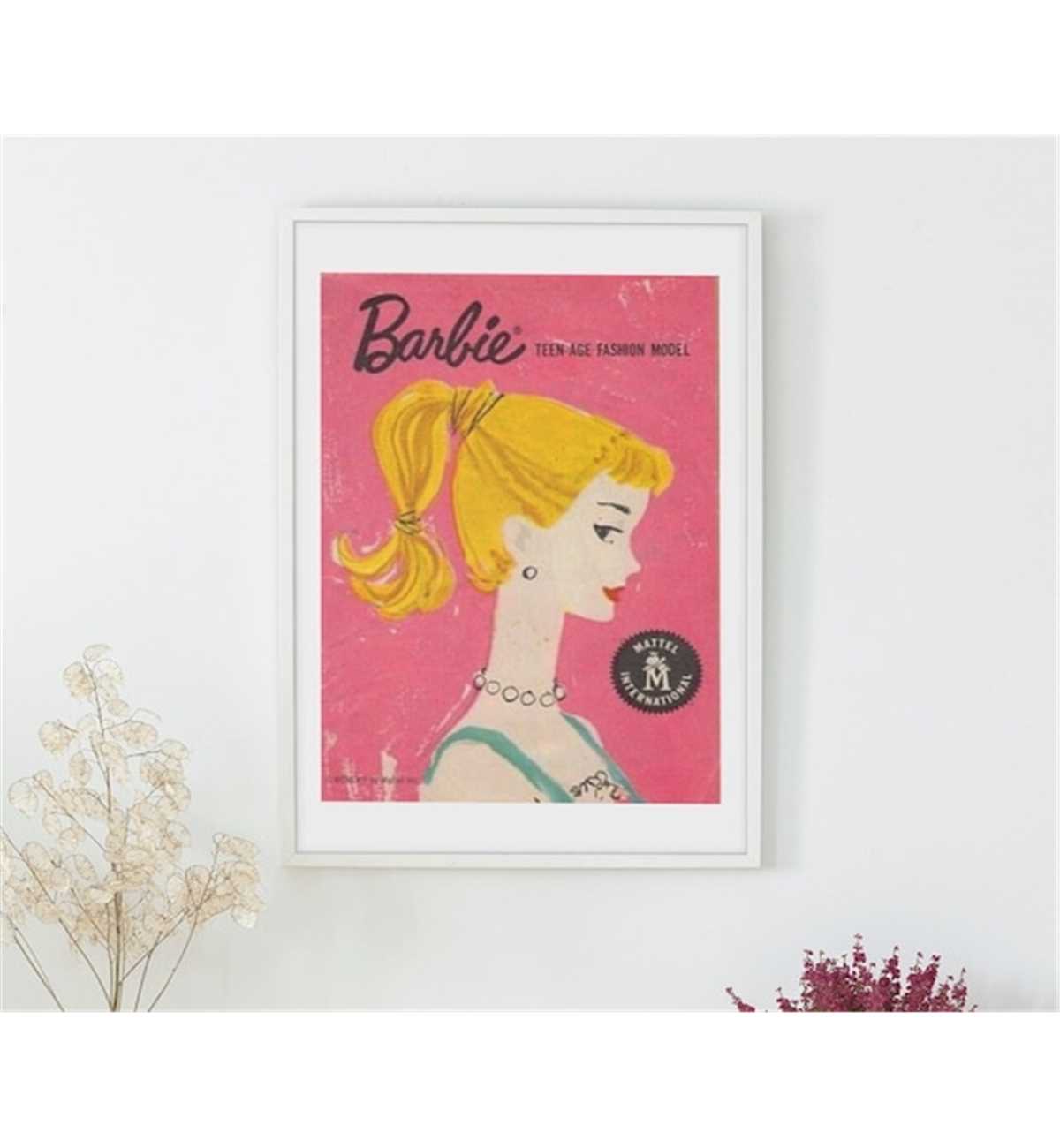 Vintage Retro Barbie Pink Wall Art Poster Barbie | Inspire Uplift
