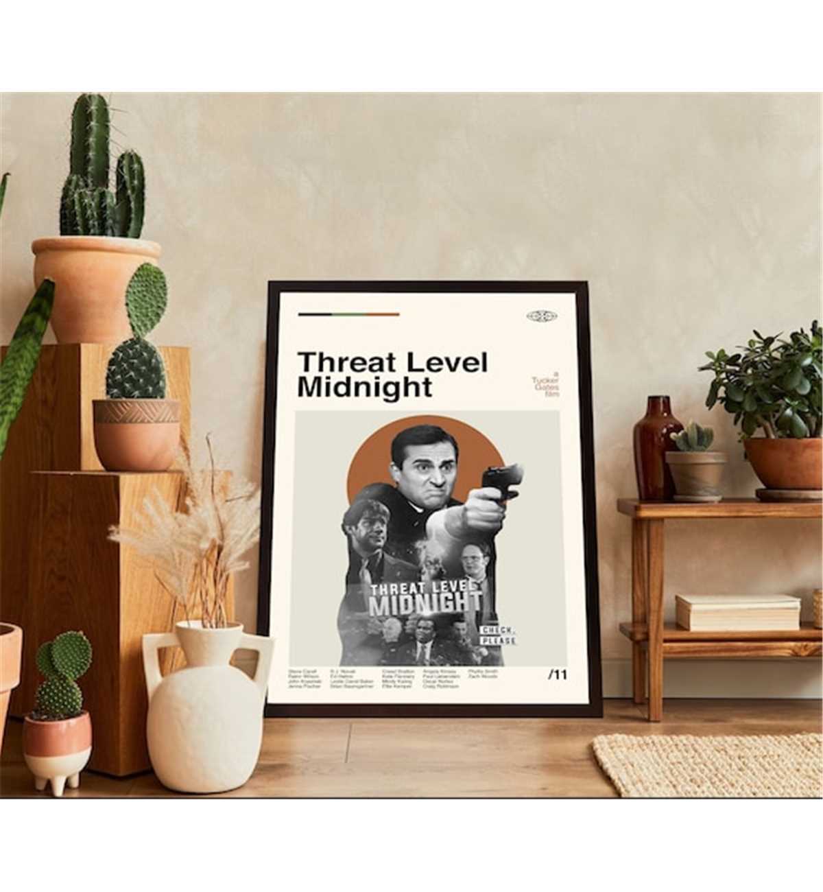 Threat Level Midnight Posters - Spy Humor Art | Inspire Uplift