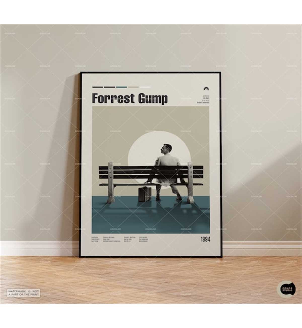 Forrest Gump, Tom Hanks, Vintage Movie Poster, Retro - Inspire Uplift