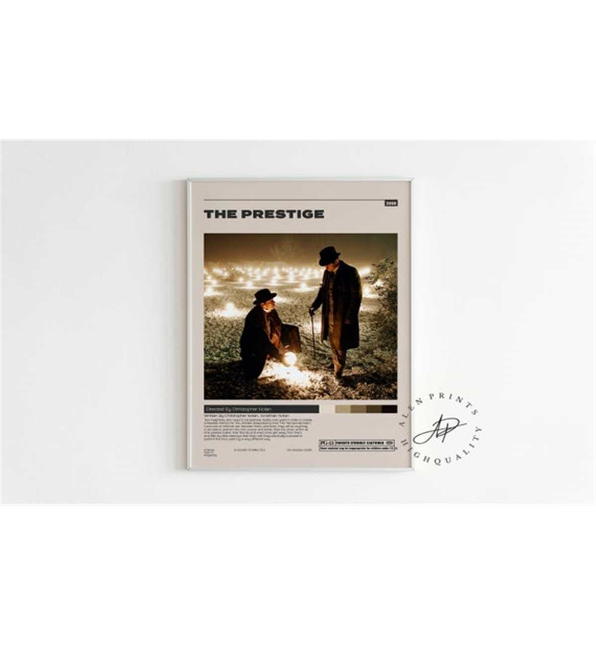 The Prestige Poster, Christopher Nolan, Minimalist Movie Pos | Inspire Uplift