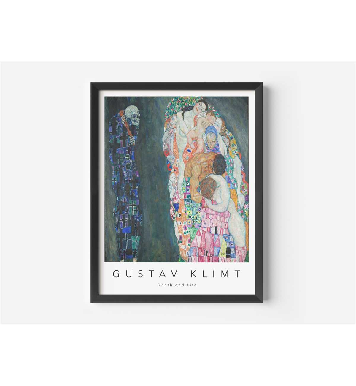Gustav Klimt, Death and Life, MidCentury Art Poster, | Inspire Uplift