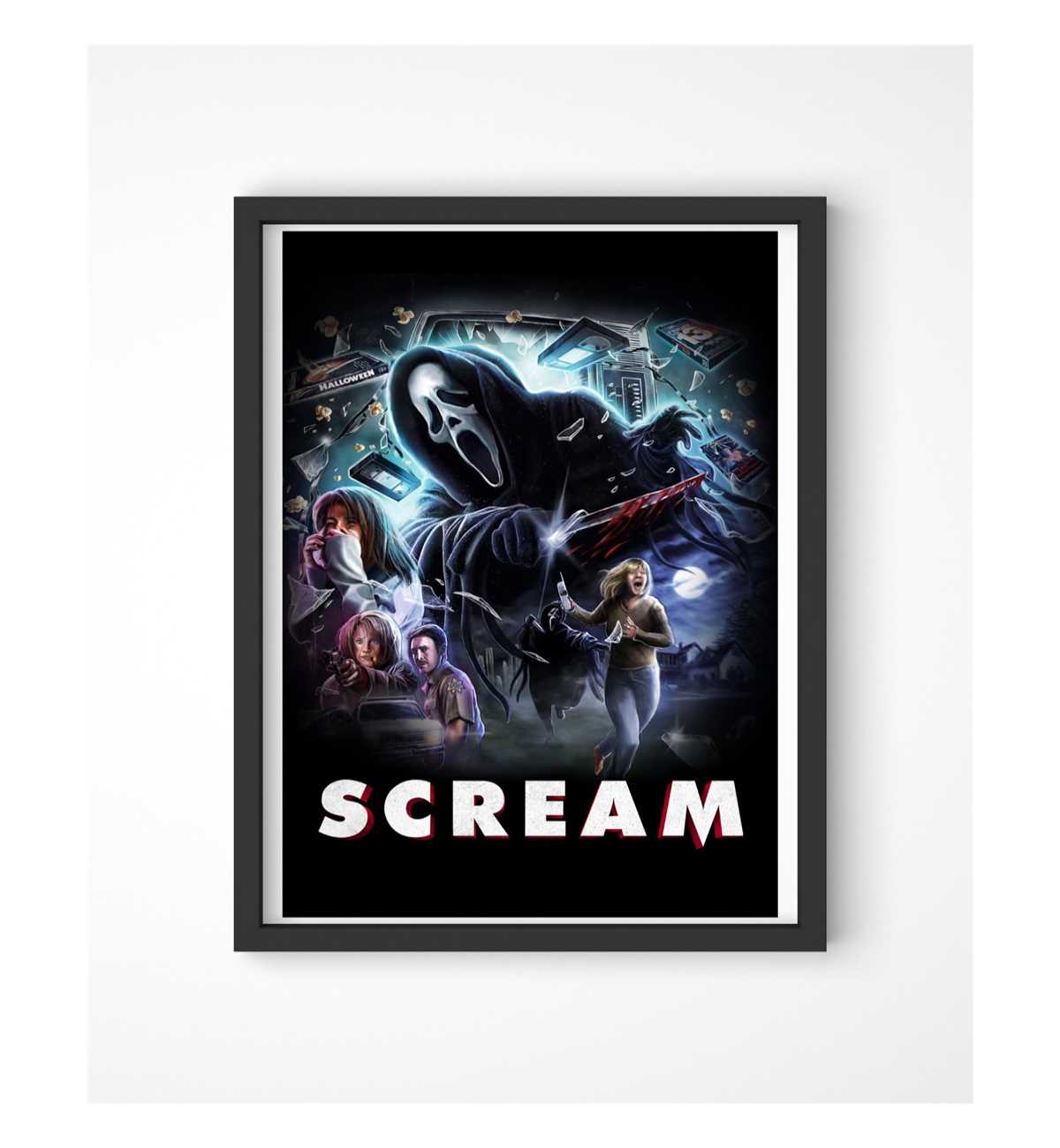 Scream Movie Poster, Scream 1996 Movie Print Reproduction - Inspire Uplift