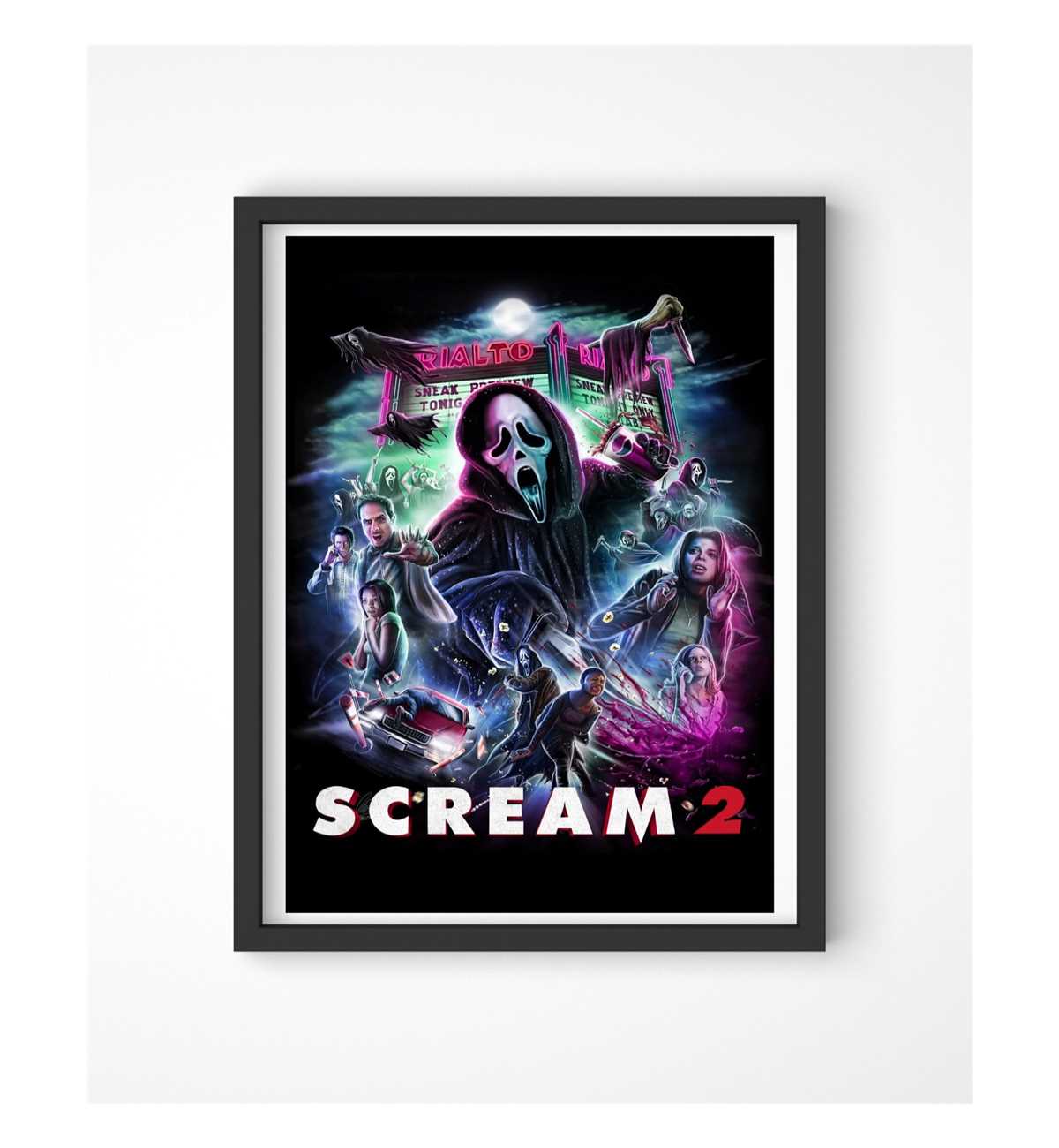 Scream II Movie Poster, Scream 2 Movie Print | Inspire Uplift