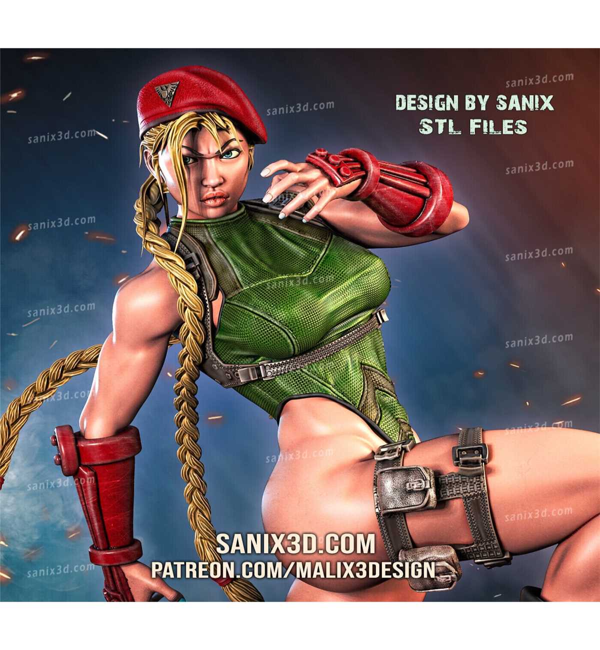 Cammy Street Fighter Fan Art Model | Unpainted/Painted | Inspire Uplift