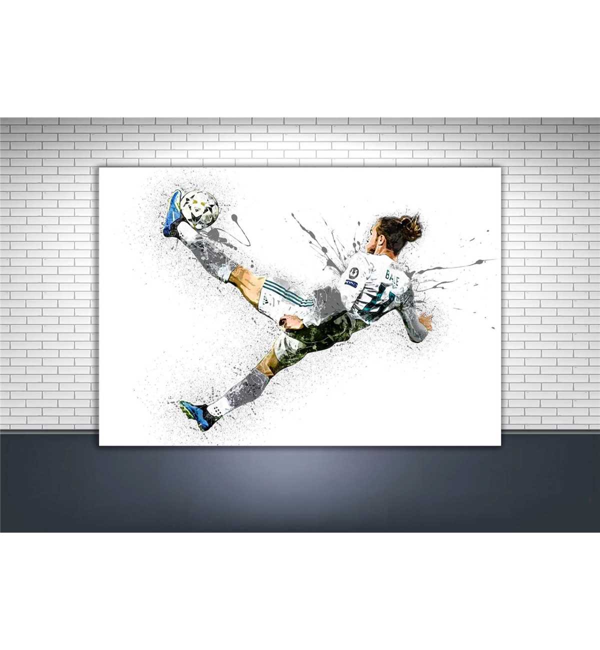 Gareth Bale Poster, Gallery Canvas Wrap, Man Cave, | Inspire Uplift