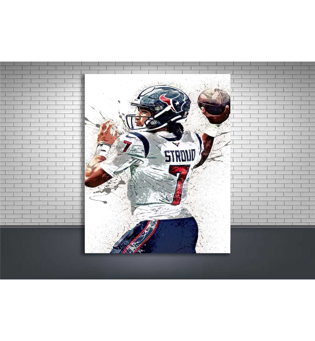 CJ Stroud Poster, Houston Texans, Gallery Canvas Wrap, | Inspire Uplift