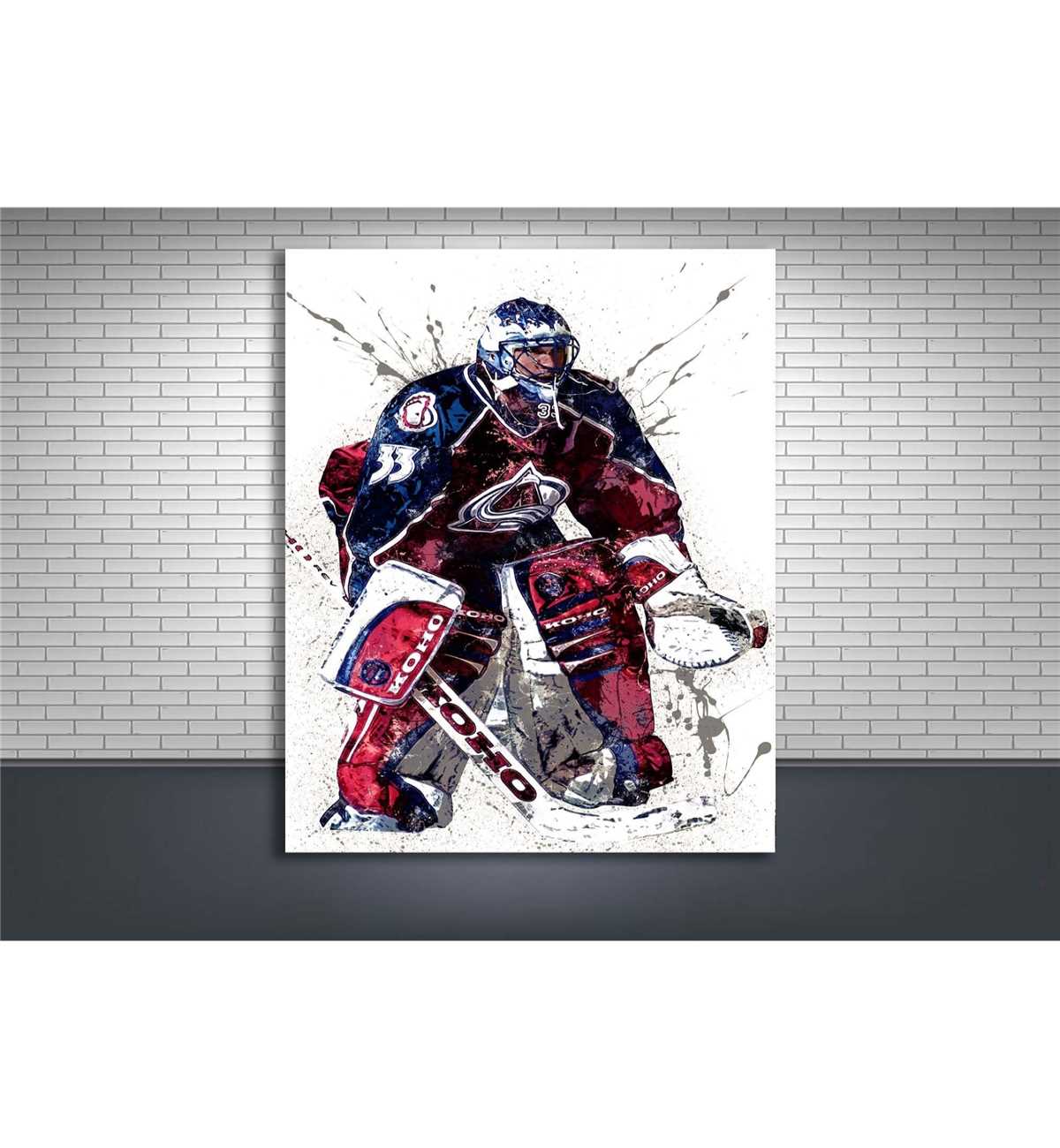 Patrick Roy Poster, Colorado Avalanche, Gallery Canvas Wrap, | Inspire ...