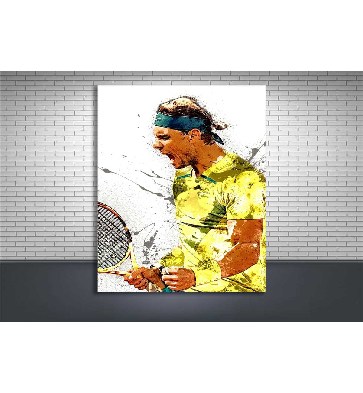 Rafael Nadal Poster, Gallery Canvas Wrap, Man Cave, | Inspire Uplift