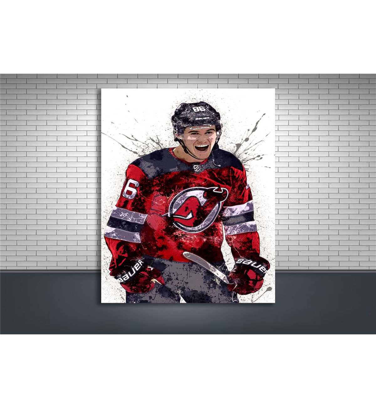 Jack Hughes Poster, New Jersey Devils, Gallery Canvas - Inspire Uplift
