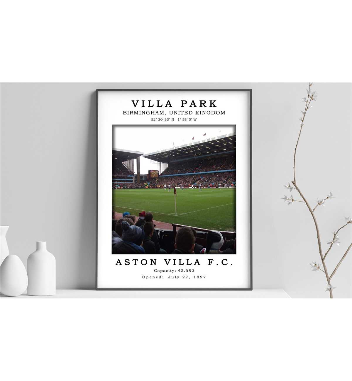 Villa Park Stadium Canvas Poster | Villa Park | Inspire Uplift