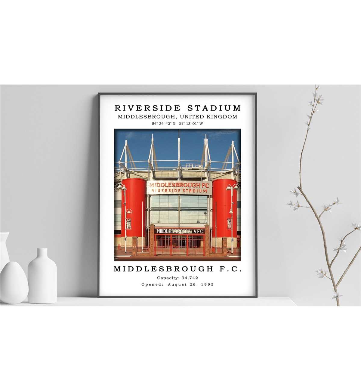 Riverside Stadium Canvas Poster | Riverside Stadium Poster | Inspire Uplift