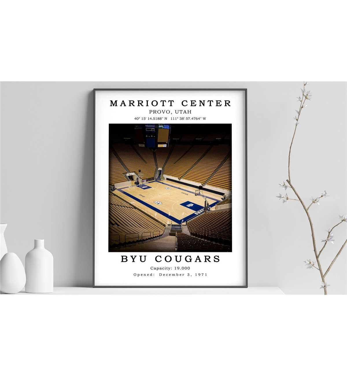 Marriott Center Canvas Poster | Marriott Center Stadium | Inspire Uplift