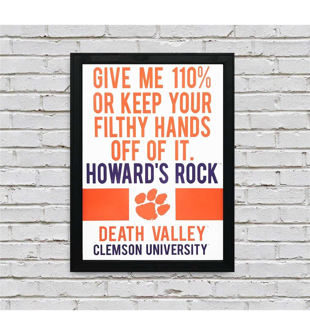 Limited Edition Howard's Rock Clemson Tigers Poster - | Inspire Uplift