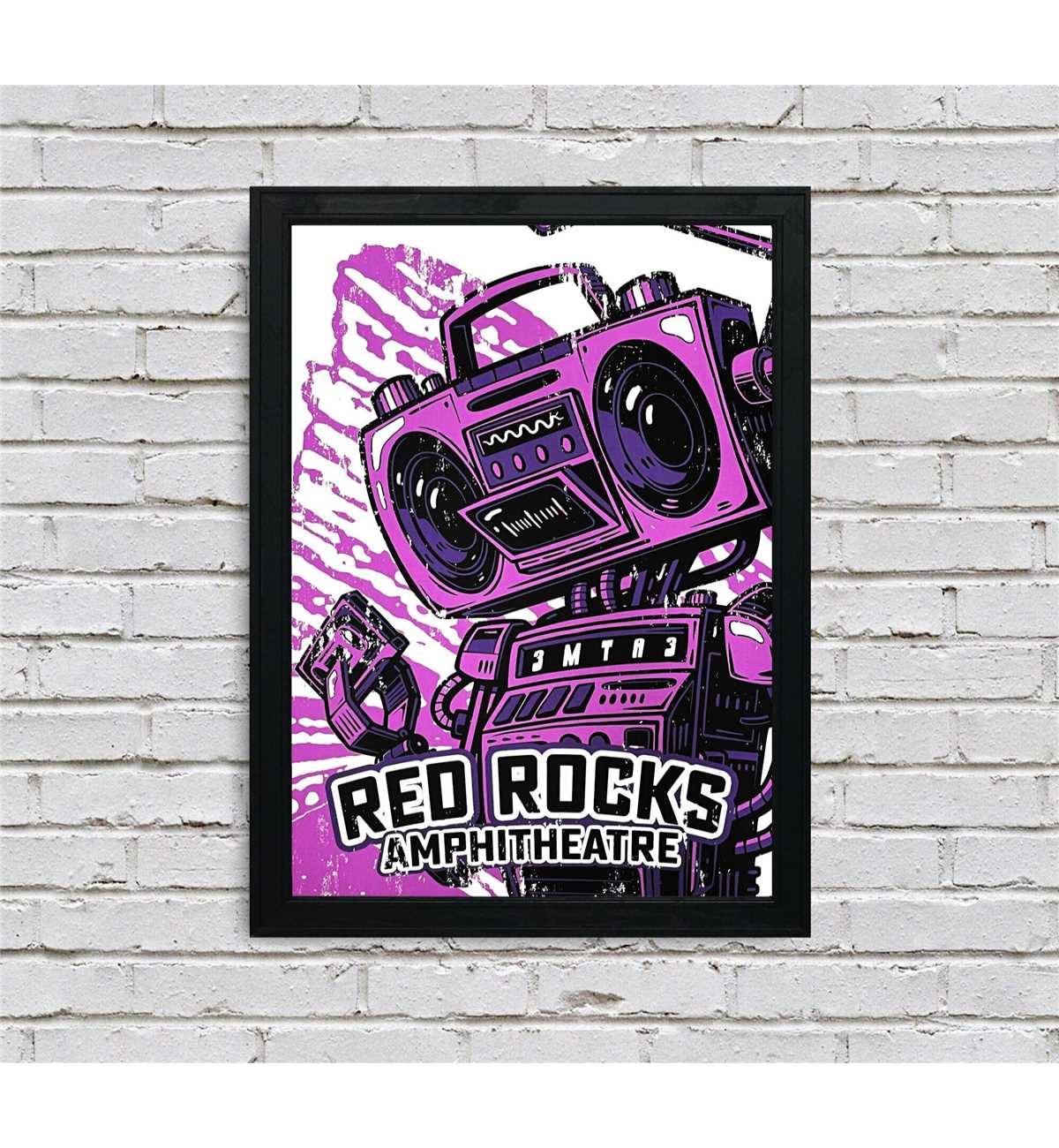 Limited Edition Red Rocks Music Poster - Boombox | Inspire Uplift