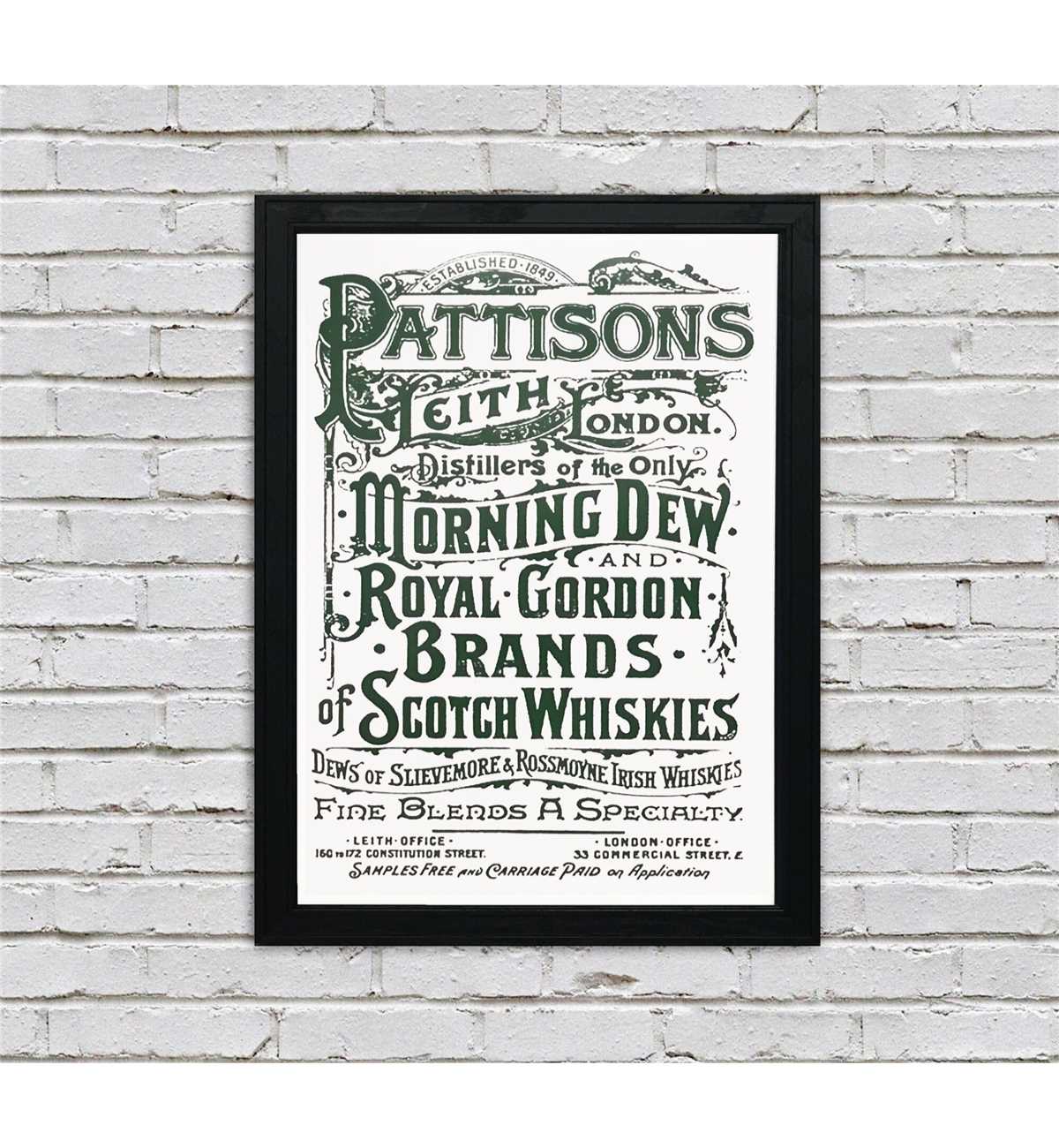 Limited Edition Vintage Advertisement Poster - Pattisons Dis | Inspire ...