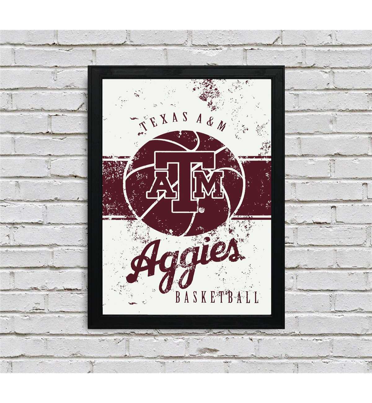 Limited Edition Texas A&M Aggies Basketball Poster - | Inspire Uplift