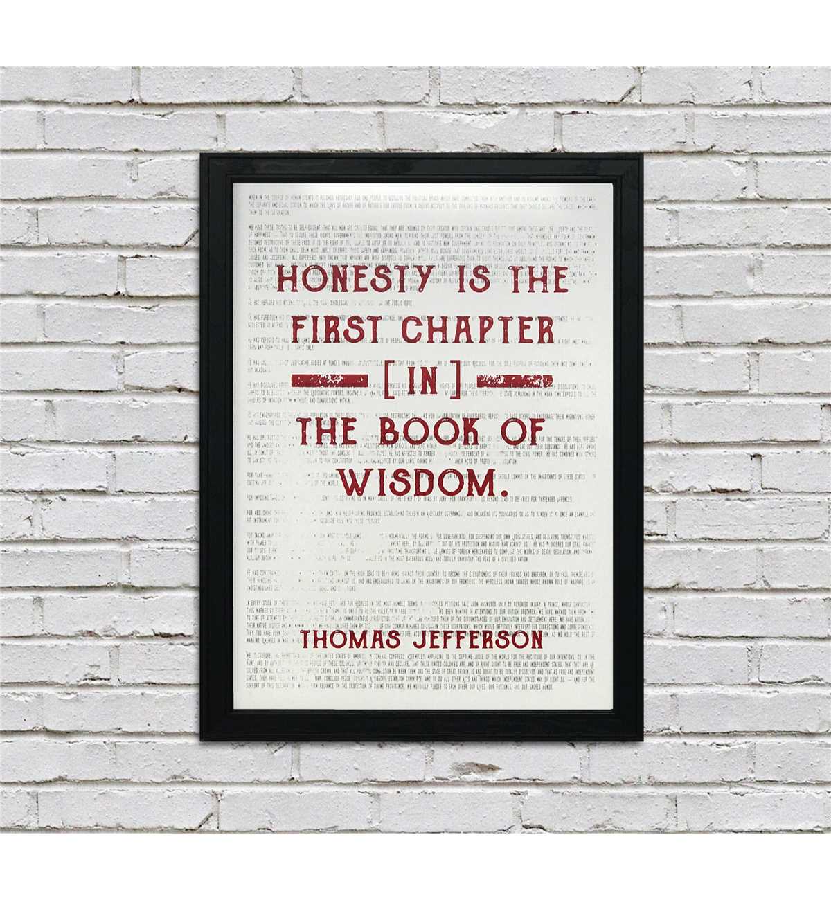 Limited Edition Thomas Jefferson Poster Art - Red | Inspire Uplift