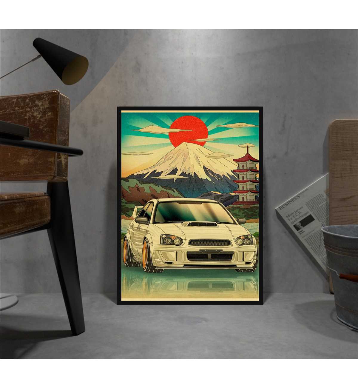 Jdm car Retro Poster, Kraft Paper Print, Movie | Inspire Uplift