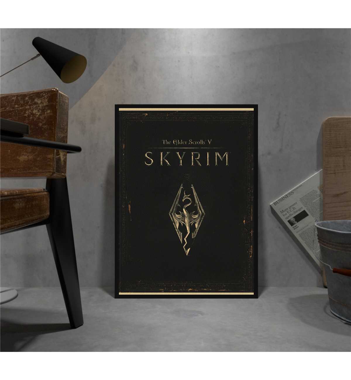 Elder Scrolls Skyrim Poster, Kraft Paper Print, Movie | Inspire Uplift