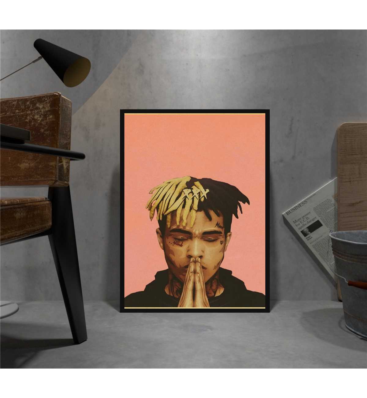 XXX Tentacion Retro Poster, Kraft Paper Print, Movie | Inspire Uplift