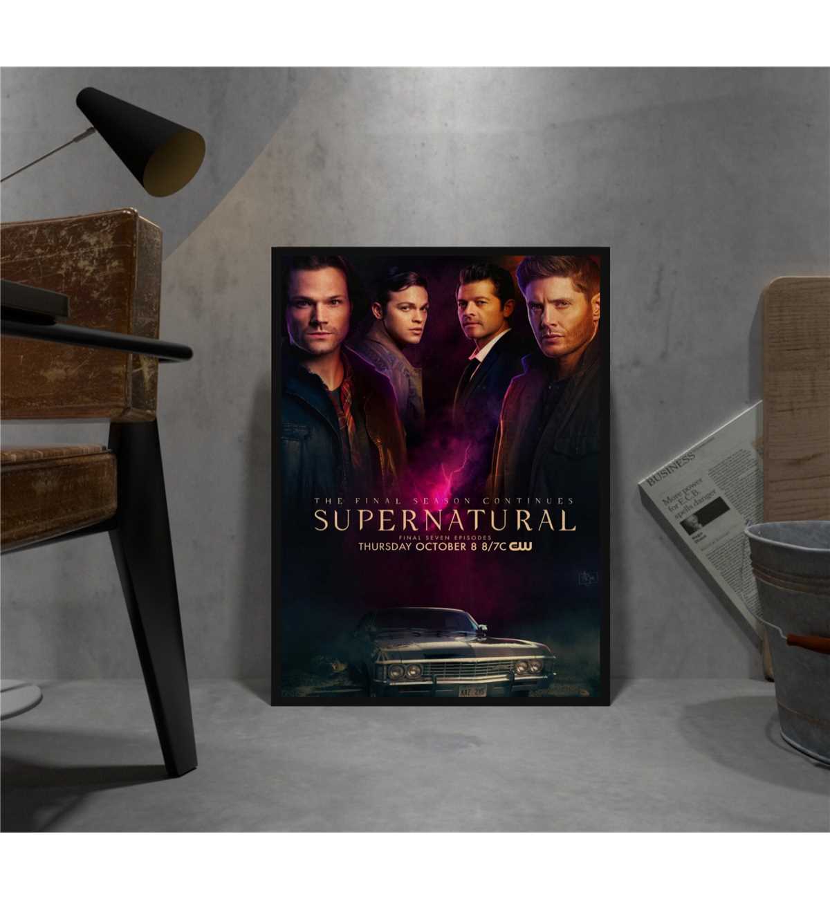 Supernatural Retro Poster, Kraft Paper Print, Movie Wall | Inspire Uplift