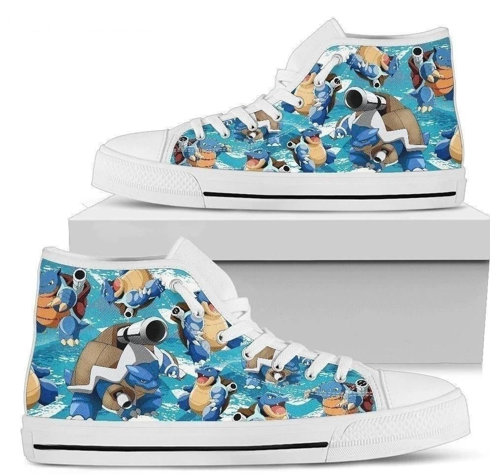 Blastoise High Top Shoes Custom For Fans Pokemon | Inspire Uplift
