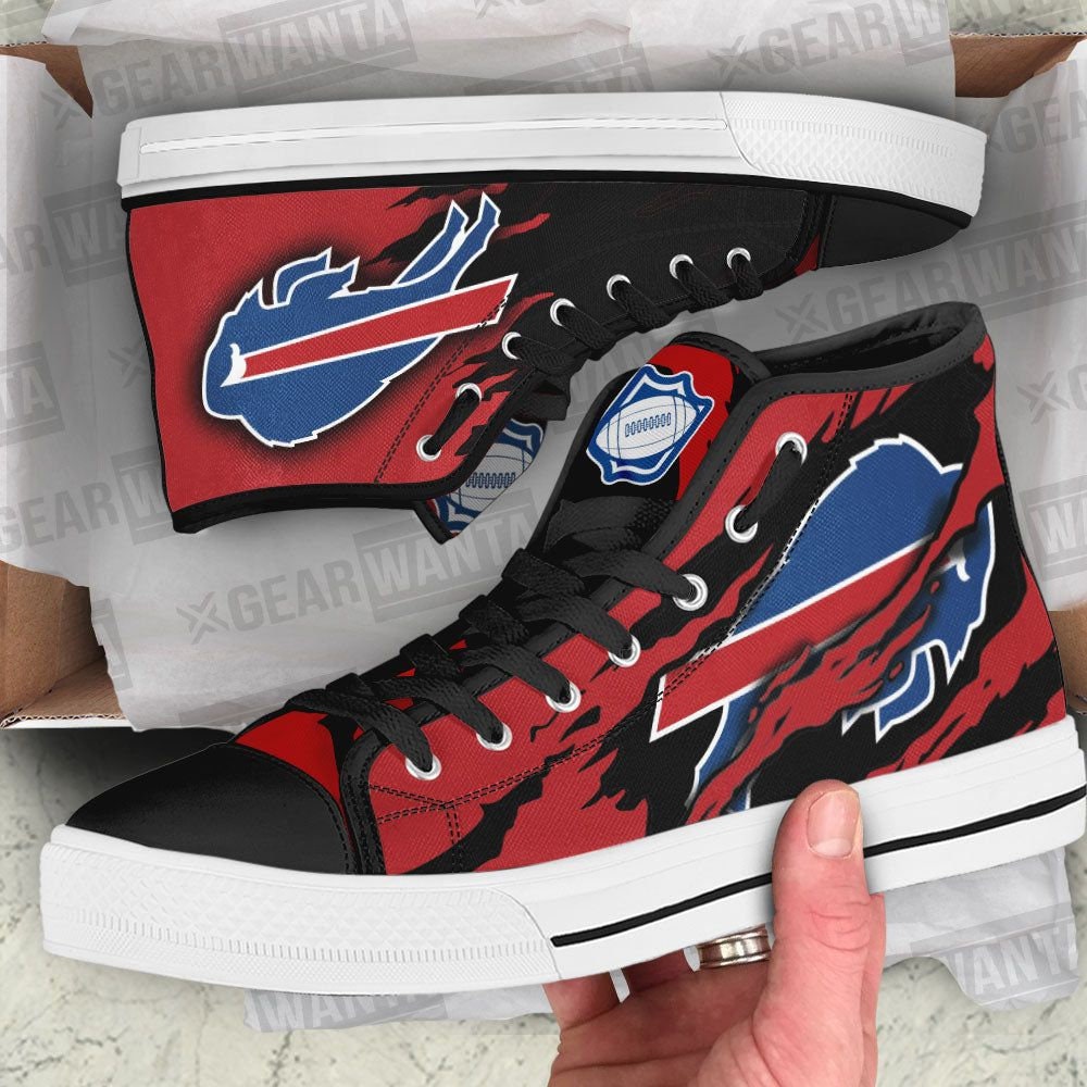 Buffalo BiIIs High Top Shoes Custom For Fans - Inspire Uplift