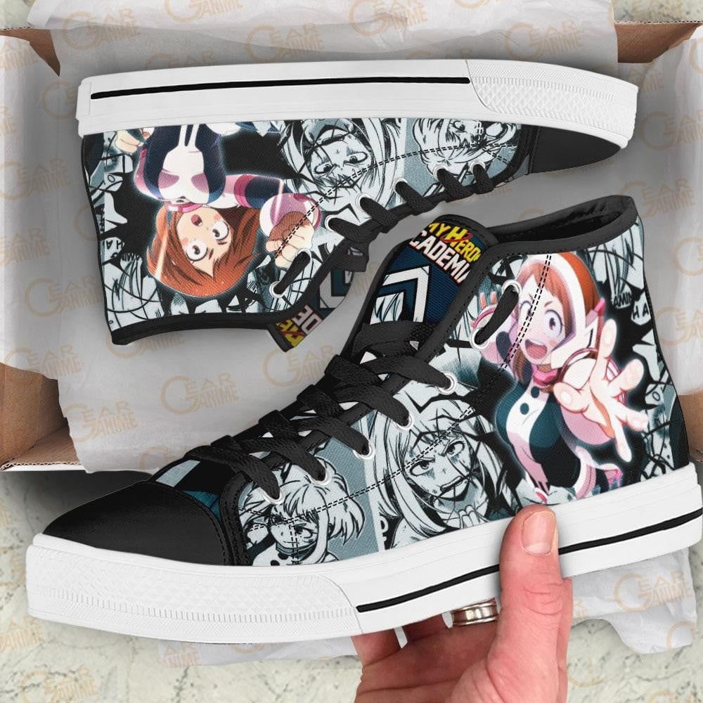 Ochako Uraraka High Top Shoes Custom MH ACADEMlA Anime For F | Inspire ...