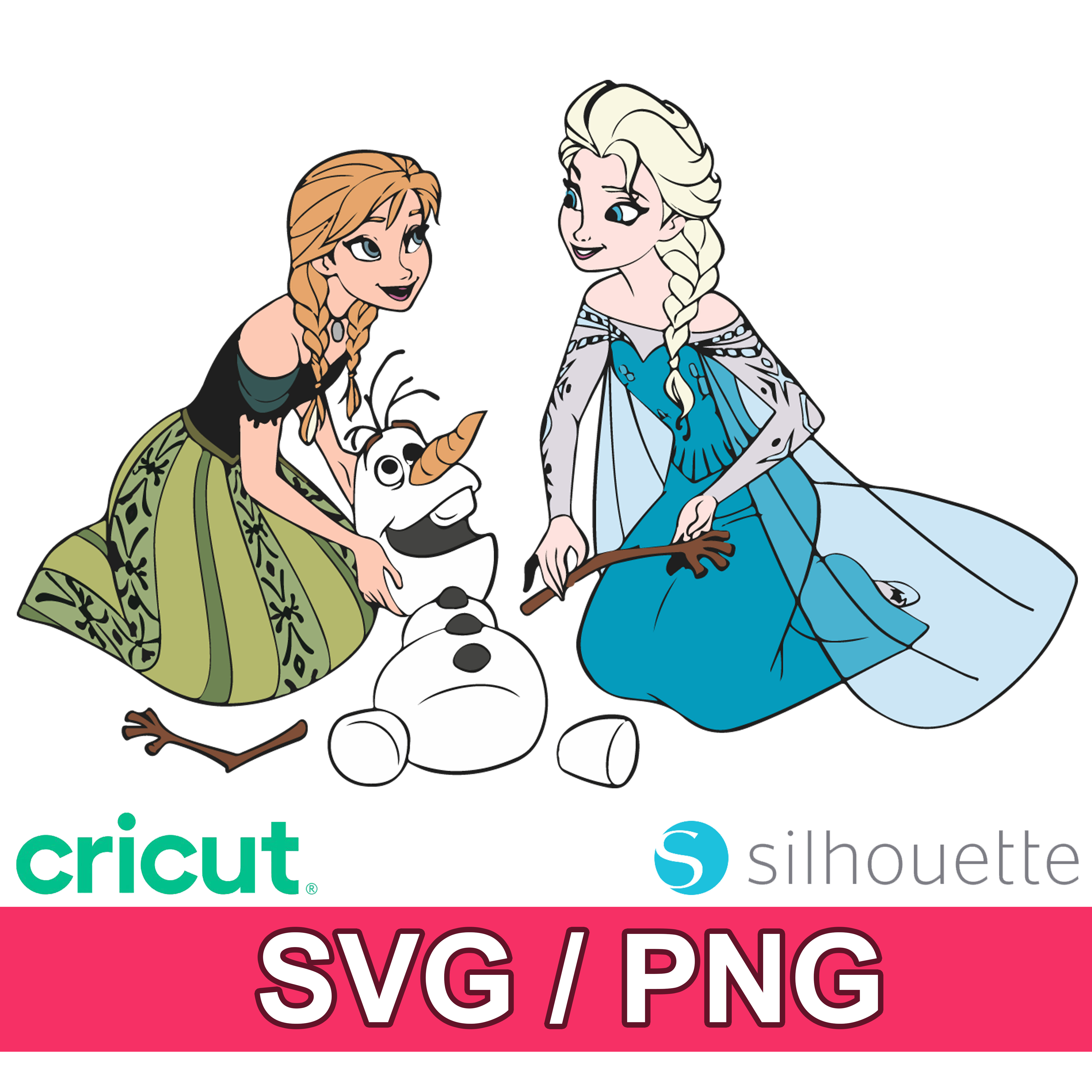 Frozen SVG and PNG Files Bundle for Cricut and Silhouette - | Inspire ...
