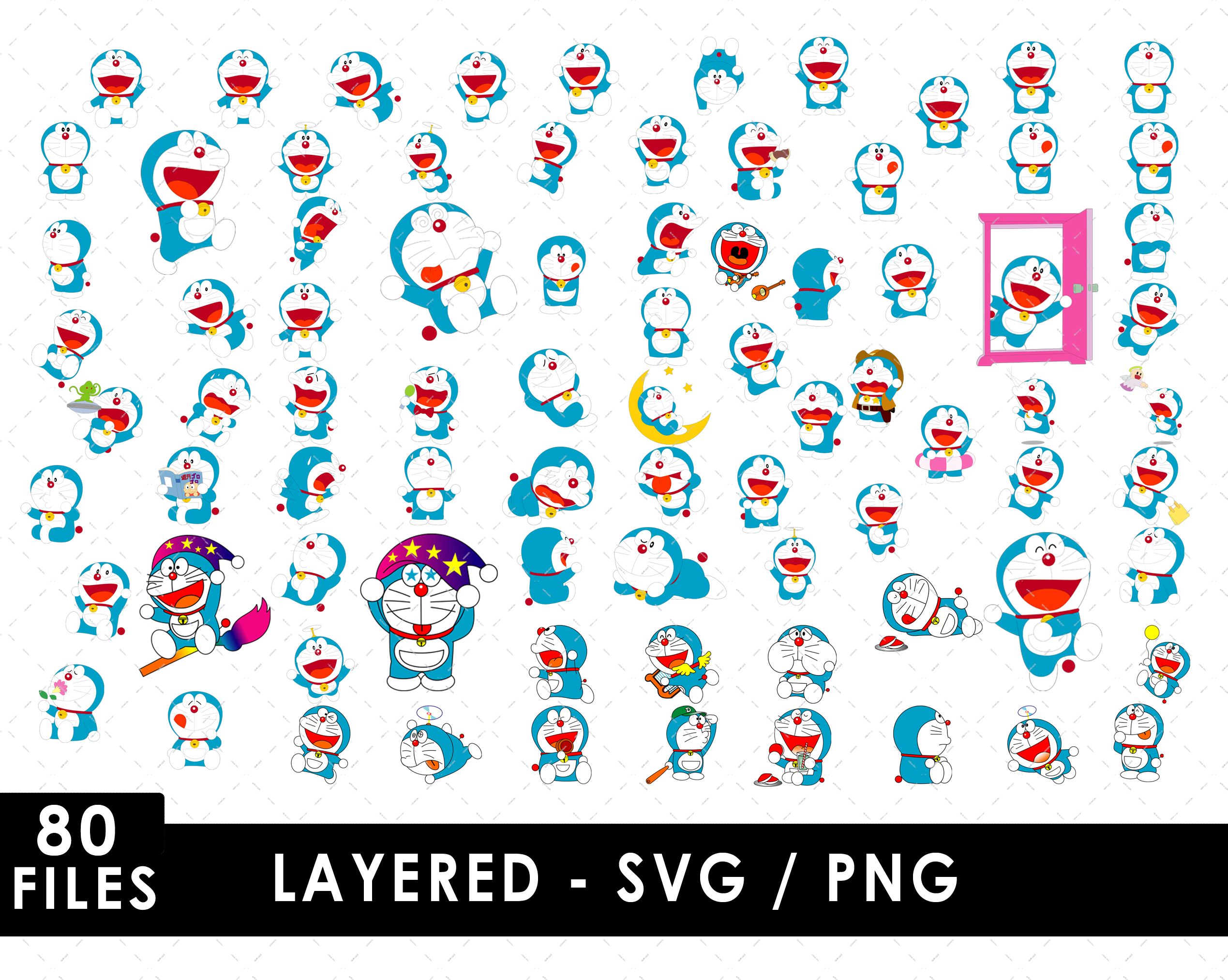 Doraemon Svg Files, Doraemon Png Files, Vector Png Images, S | Inspire ...